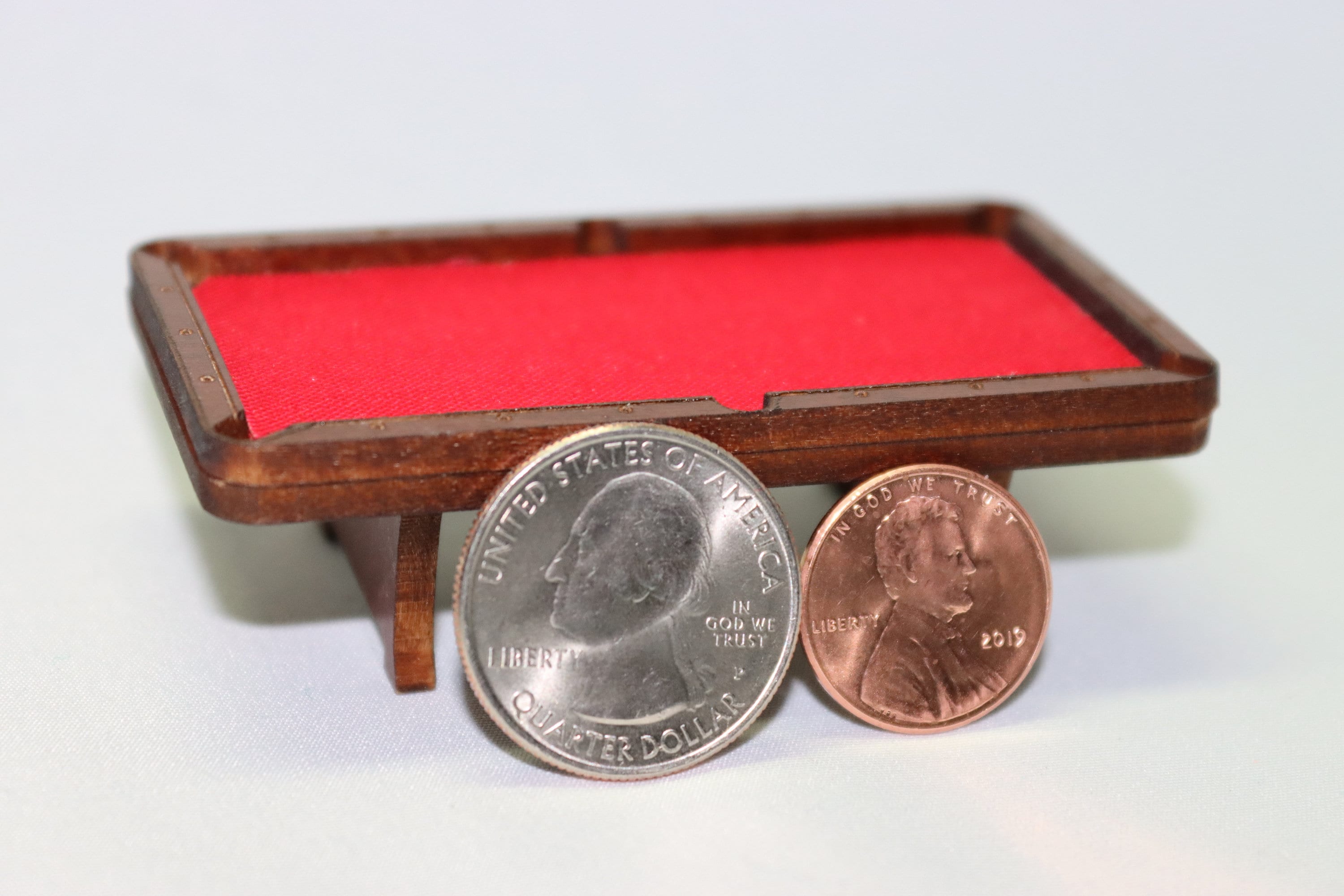 Miniature Pool Table / Billiard Table red 1:24 Scale - Etsy
