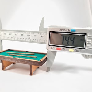 Miniature Pool Table / Billiard Table (green) 1:24 Scale - Etsy