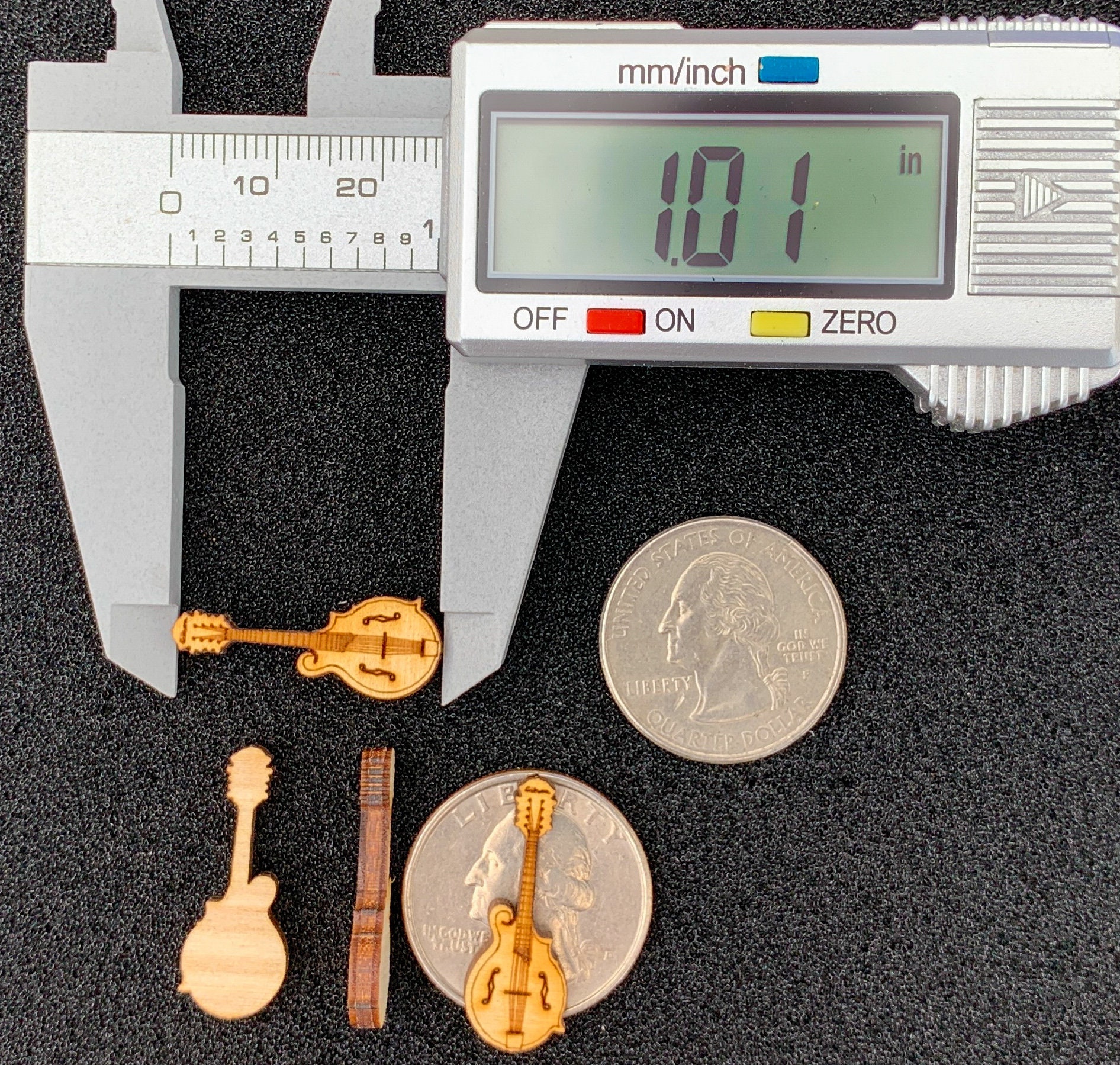 Miniature Wooden Bluegrass Country Musical Instrument Set of 4 Mandolin ...