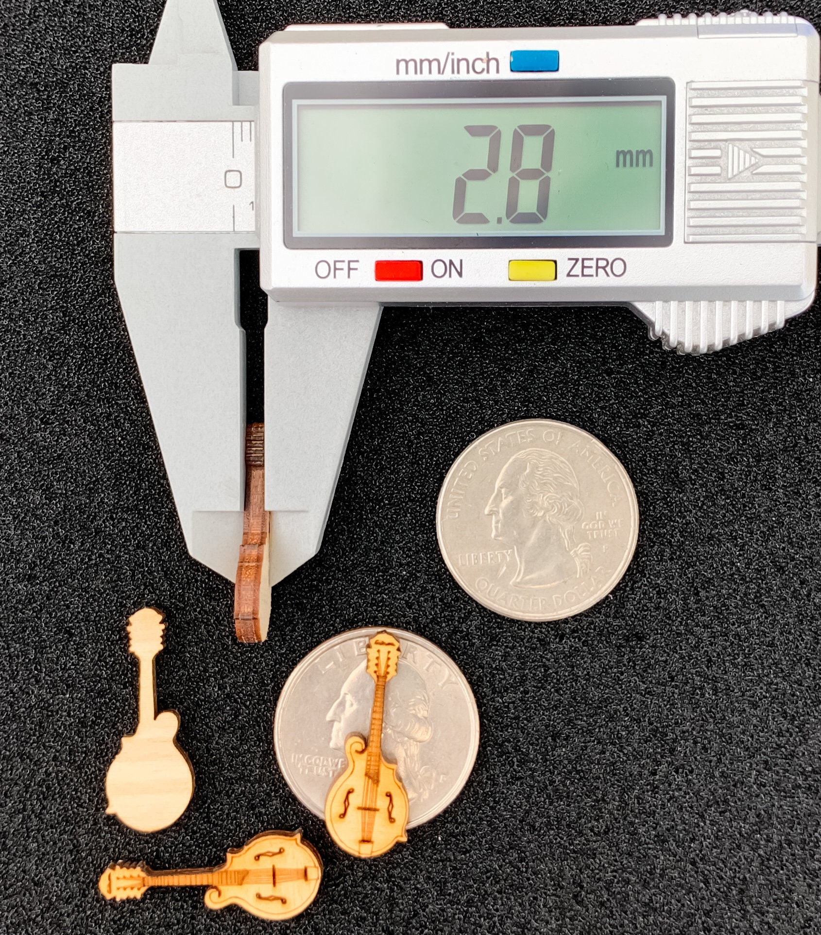 Miniature Wooden Bluegrass Country Musical Instrument Set of 4 Mandolin ...