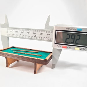 Miniature Pool Table / Billiard Table (green) 1:24 Scale - Etsy