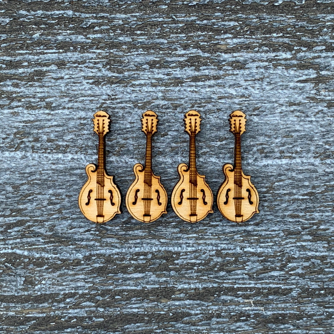 Miniature Wooden Bluegrass Country Musical Instrument Set of 4 Mandolin ...