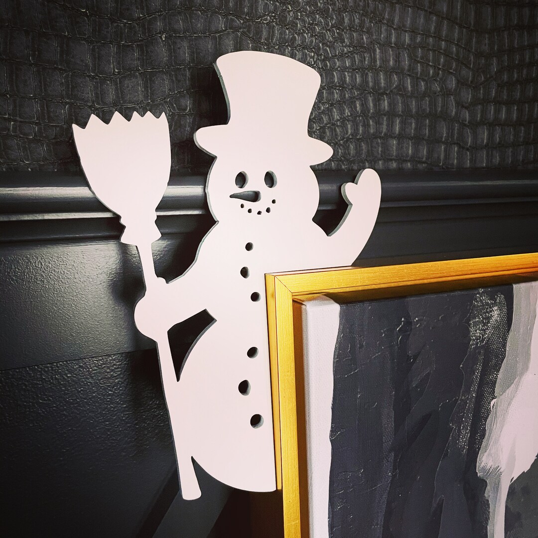 Snowman Door Corner Sign, Snowman Christmas Decorations, Holiday ...