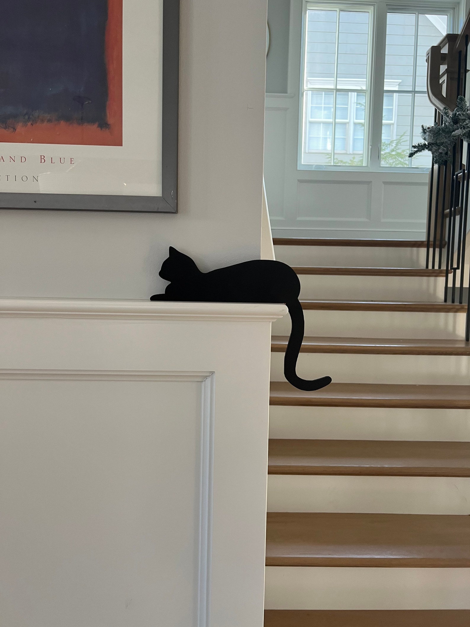 Black Cat Decor Cat Door Corner Sign Kitty Cat Door Corner | Etsy