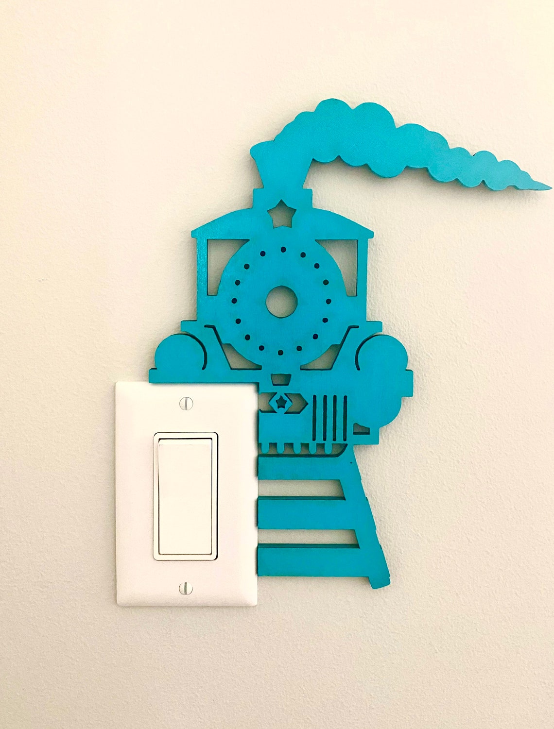 Train Door Corner, Boys Room Train Art, Train Nursery Art, Wood Train ...