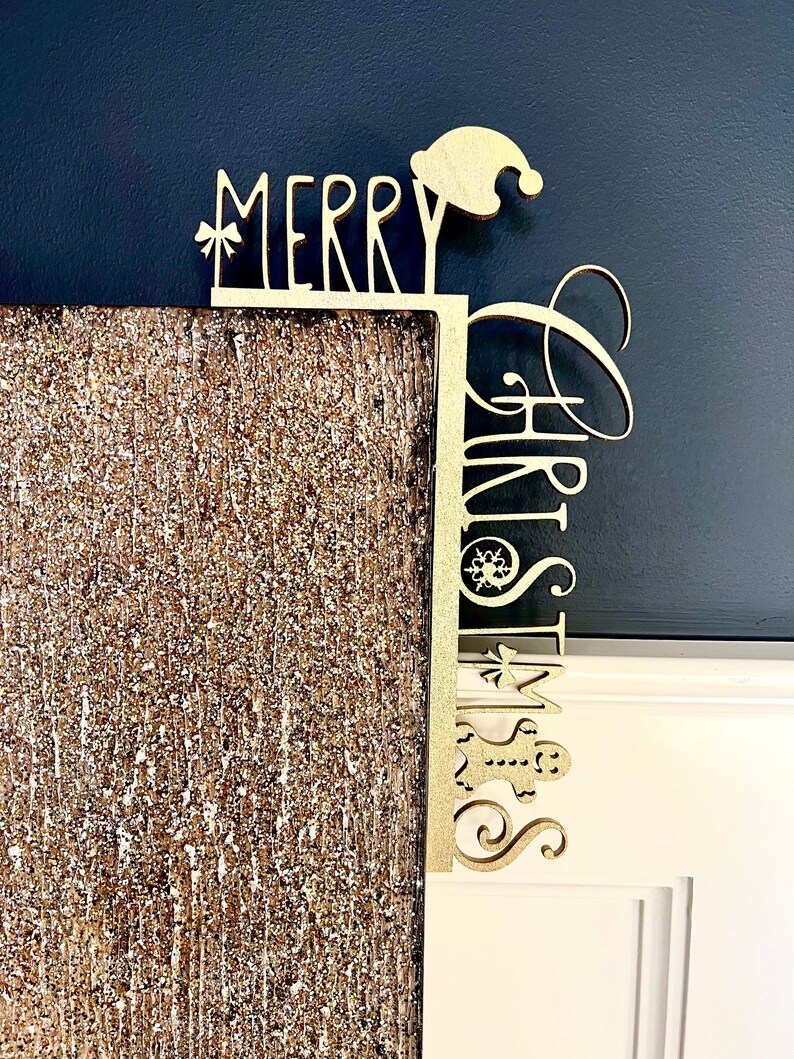 Merry Christmas Door Corner Sign, Christmas Door Corner Sign, Santa ...