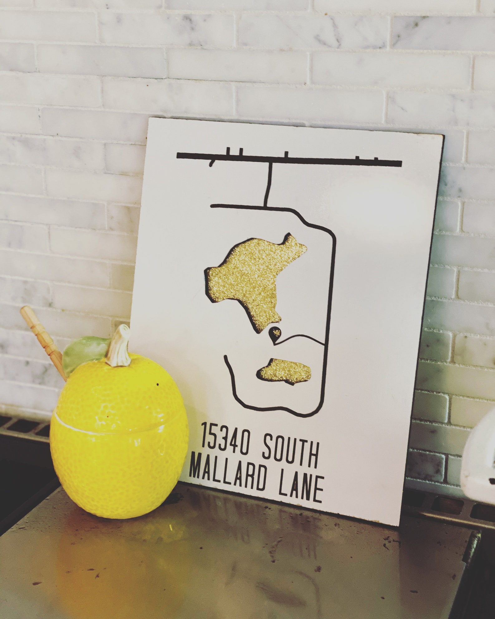 Custom Address Sign Your Address on a Map Custom Map Print | Etsy