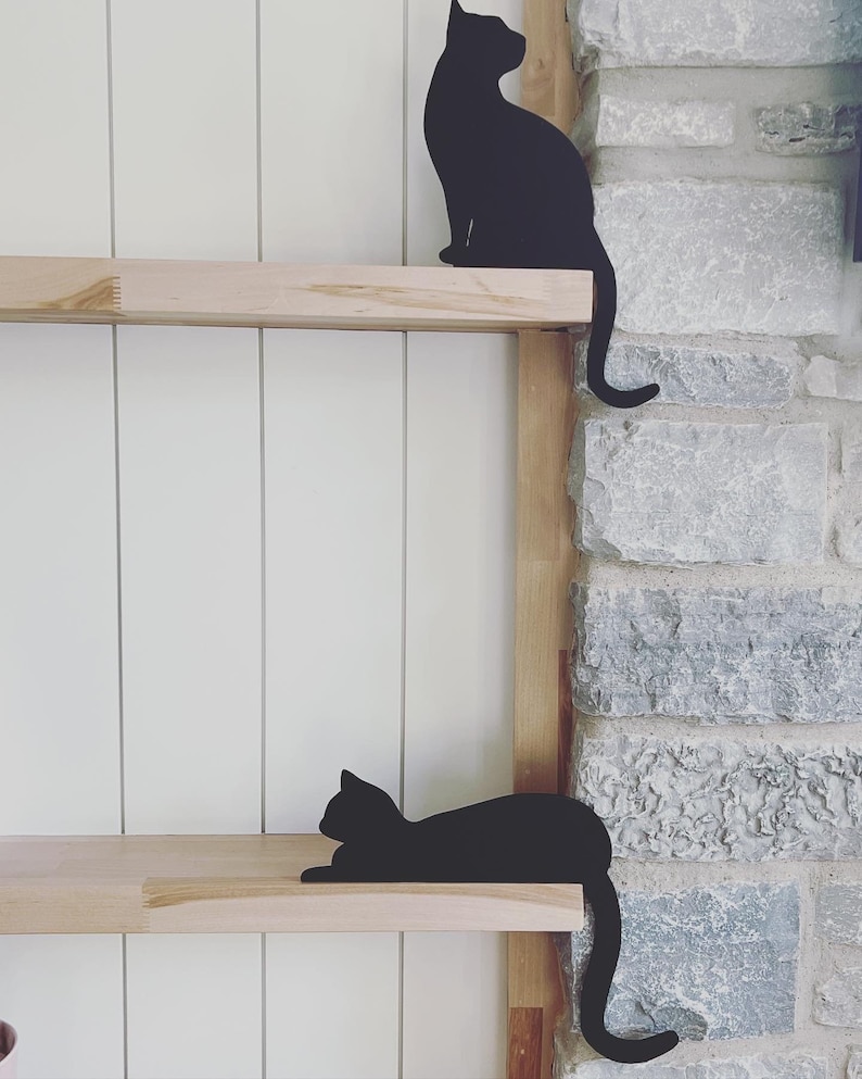 Black Cat Decor Cat Door Corner Sign Kitty Cat Door Corner | Etsy