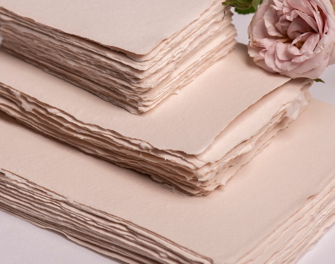 Papier artisanal extra fin Papier de coton Deckle Edge Papier fait main ...
