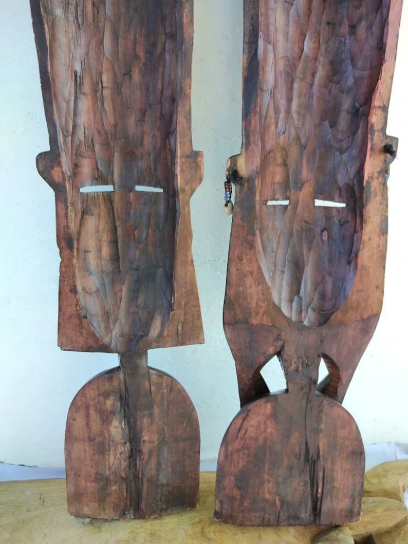 African Masks for Wall Large Pair of Fulani Mask Wall - Etsy