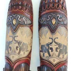 African Masks for Wall, Large Pair of Fulani Mask, Wall Sculpture, Wood ...