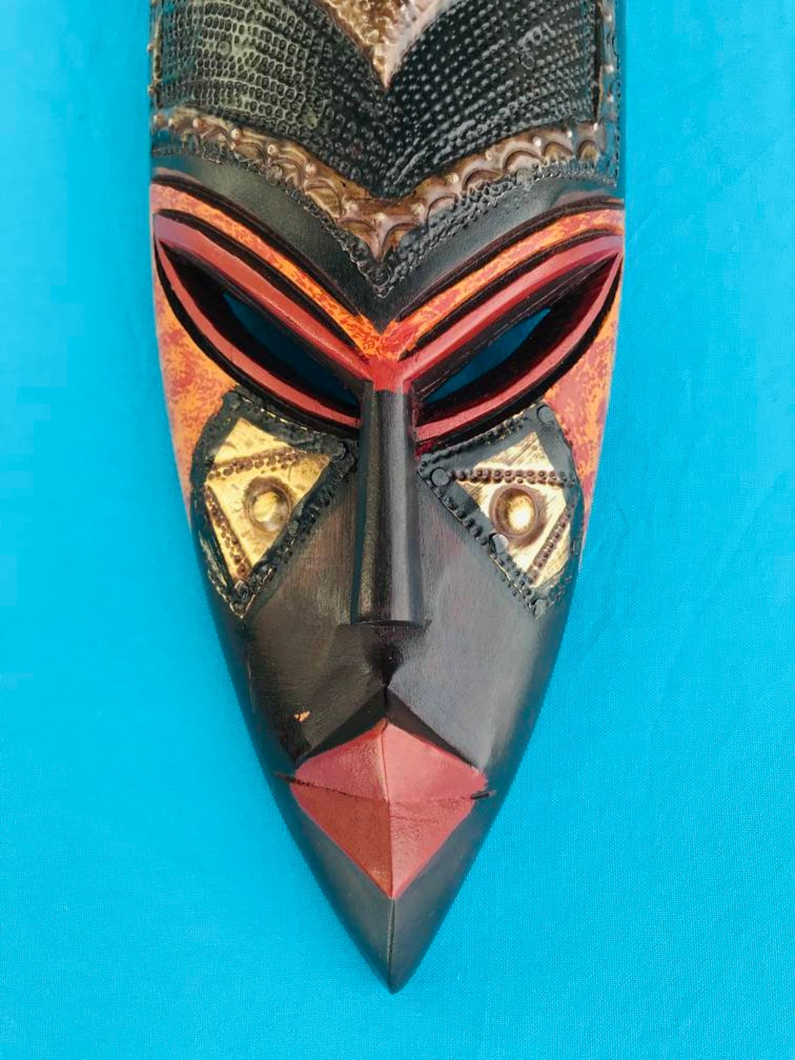 Wall Mask African Wall Decor African Mask for Wall Wood | Etsy