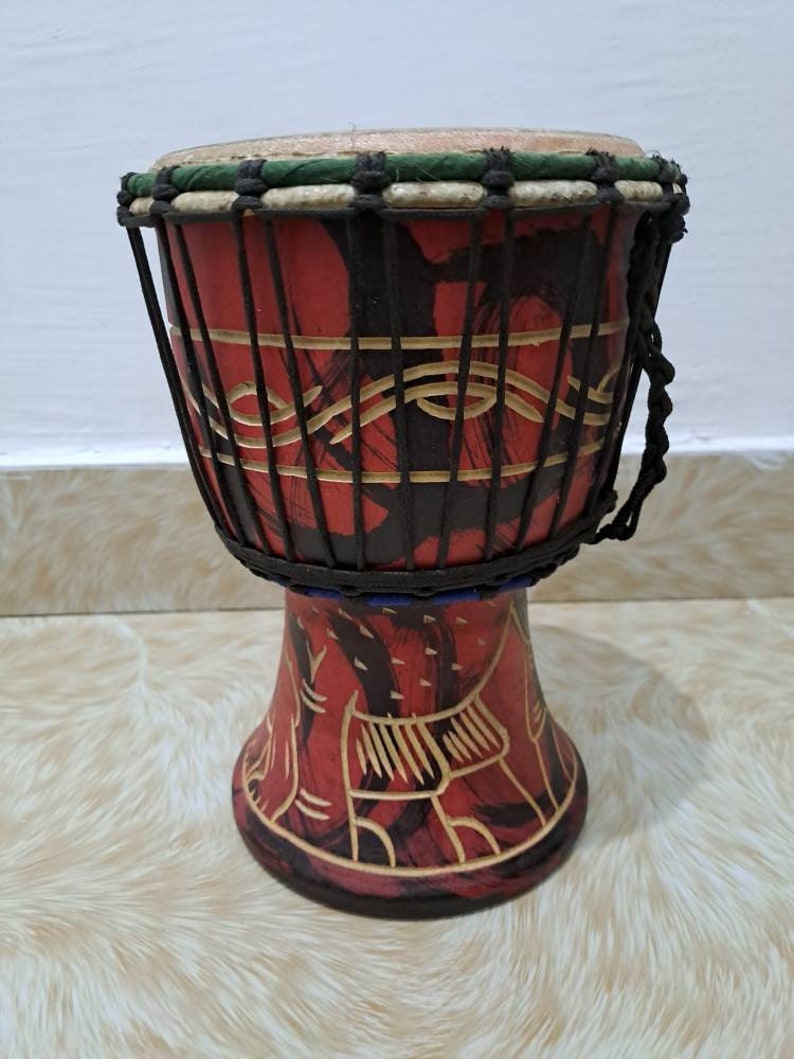 Djembe Drum Wooden Instrument African Drum Ghana Leather - Etsy