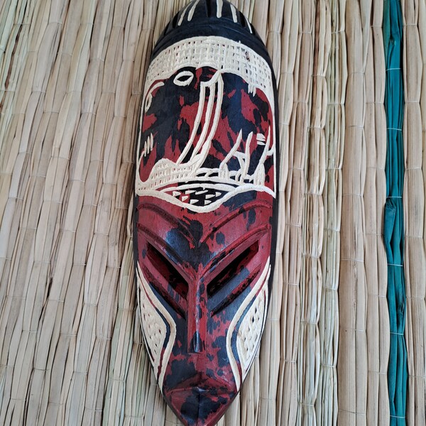 Wood African Mask for Wall - Etsy