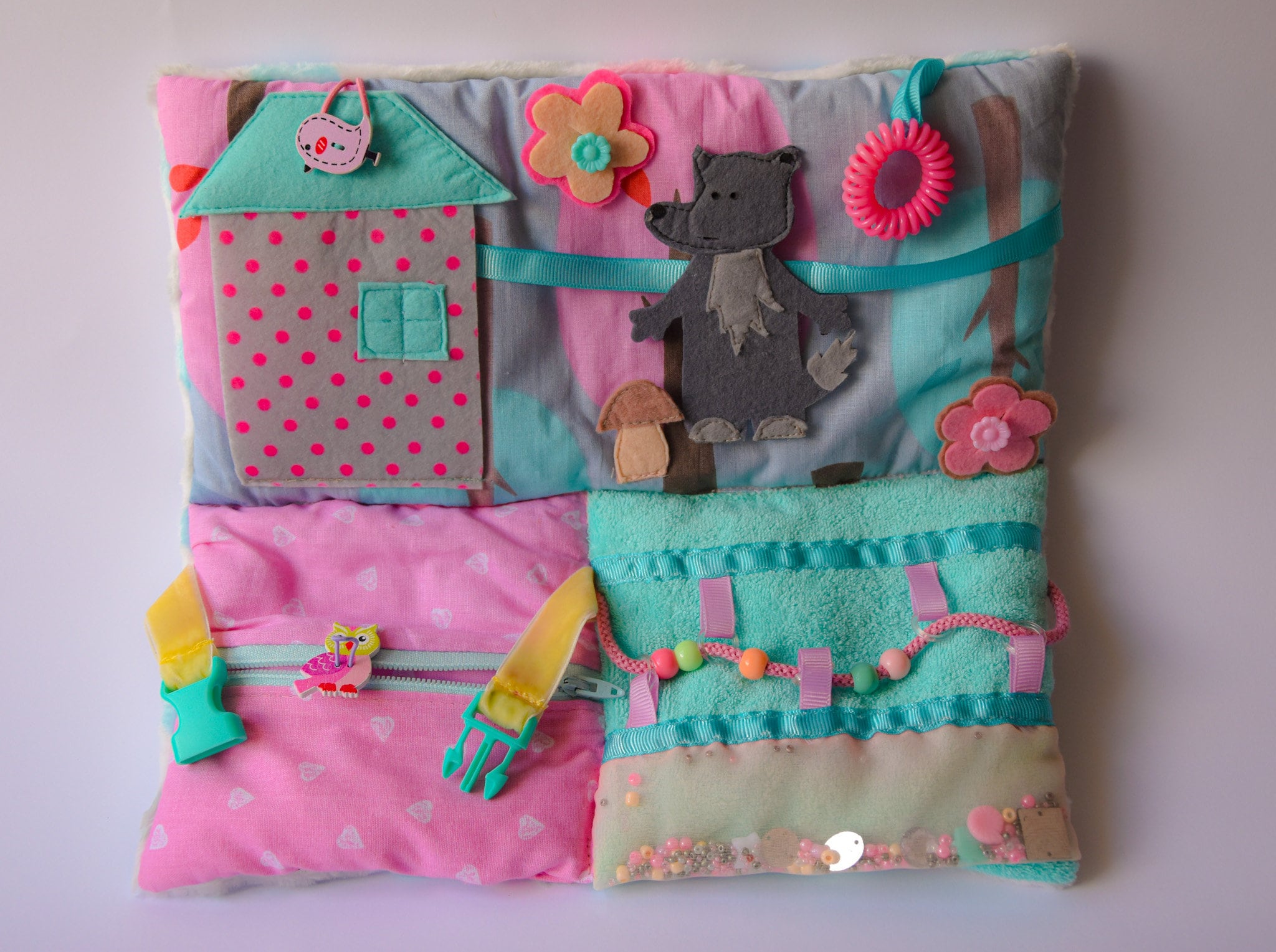 Toddler Sensory Mat, Toy With Buckle, Play Mat, Fidget Blanket Special ...