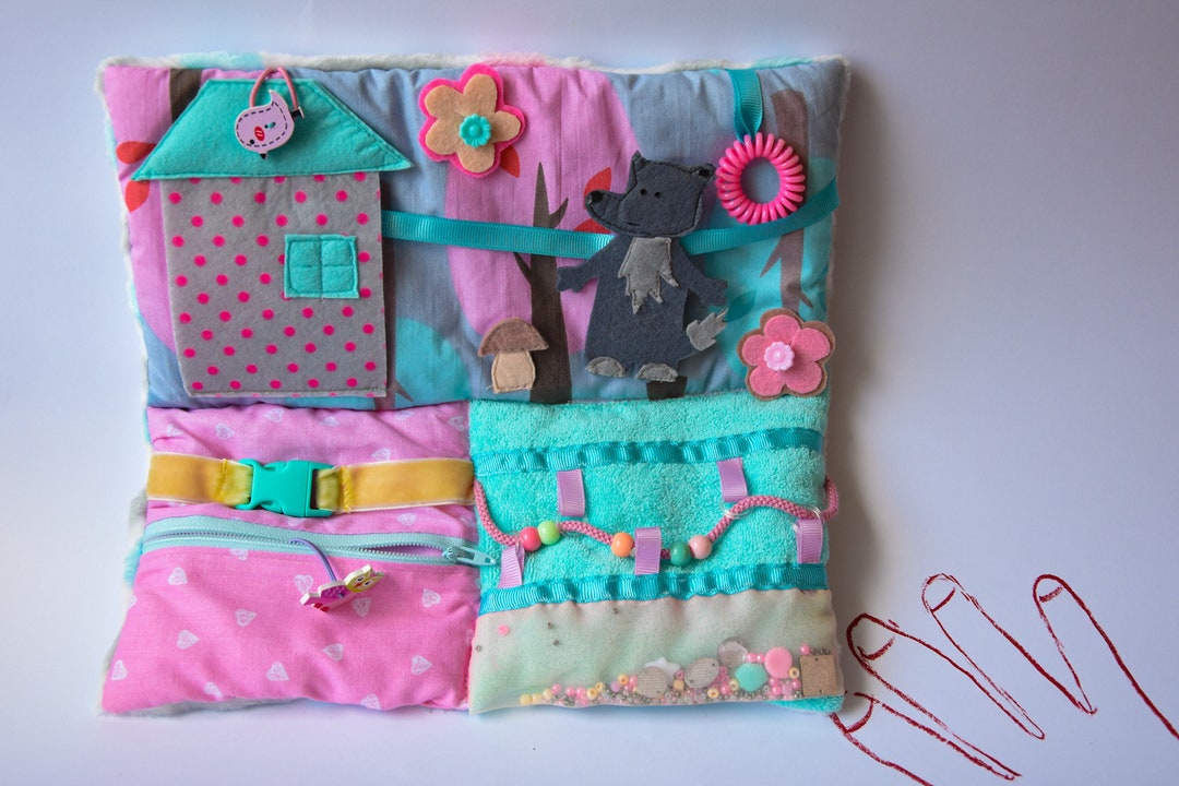 Toddler Sensory Mat, Toy With Buckle, Play Mat, Fidget Blanket Special ...