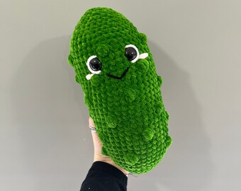 Crochet Pickle Plush Fluffy Gherkin Teddy Plushie - Etsy
