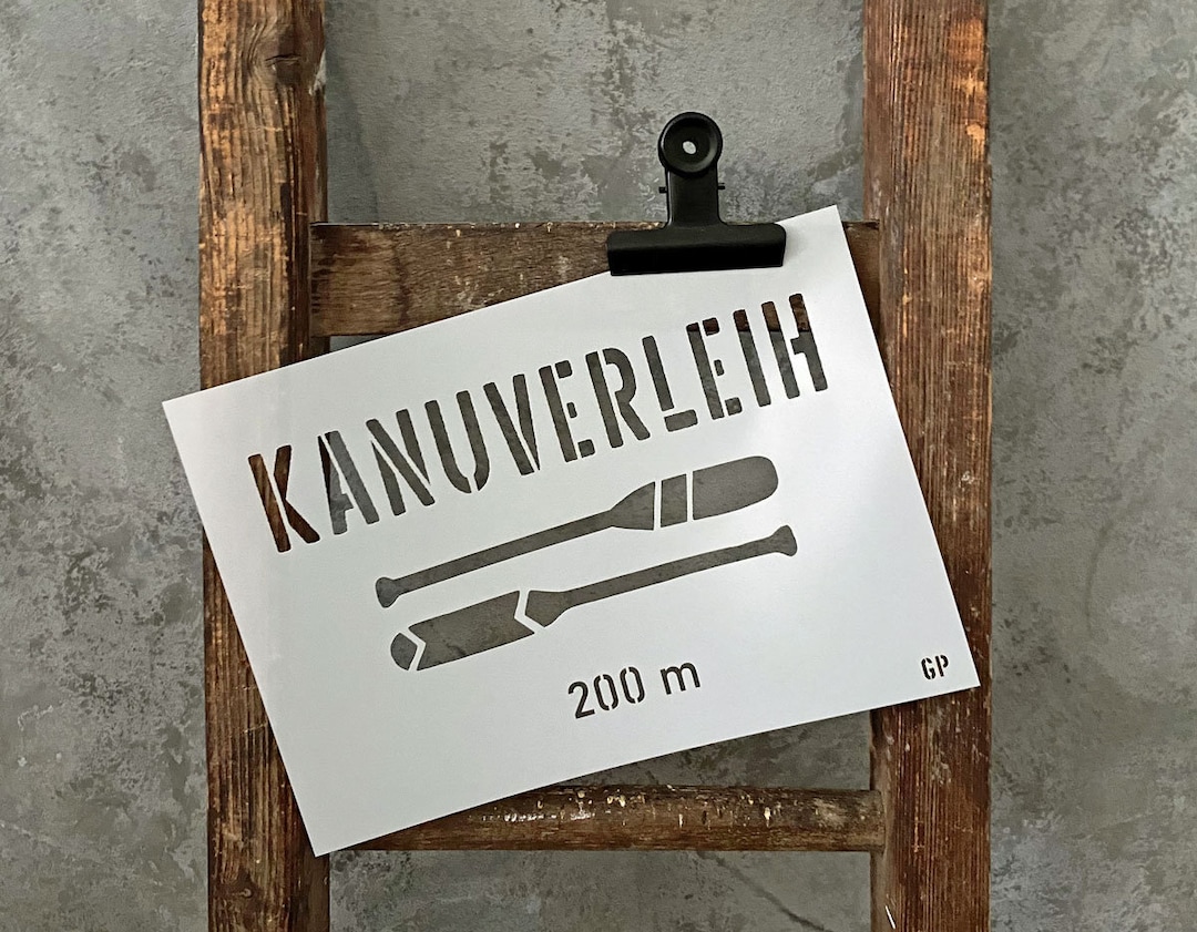 Stencil Canoe Rental Shabby Chic Vintage Maritime Style for Furniture ...