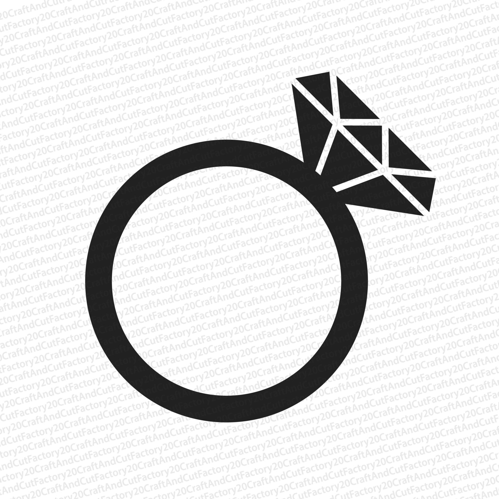 Diamond Ring SVG. Wedding Ring Cutting File. Cut File. Engagement Ring ...