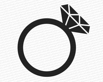 Diamond Ring SVG. Wedding Ring Cutting File. Cut File. Engagement Ring ...