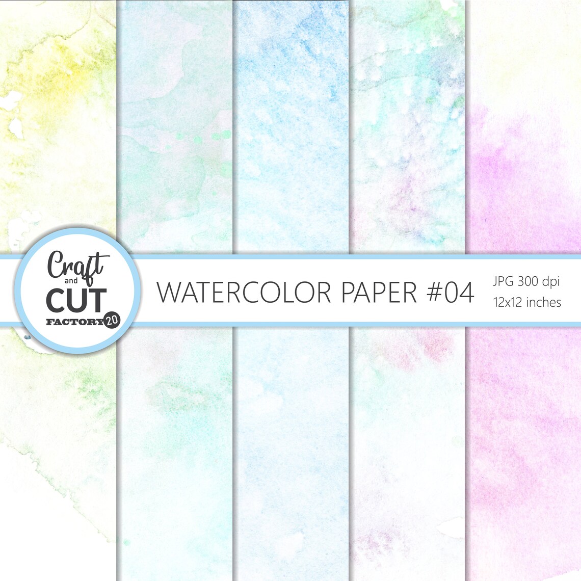 Watercolor Digital Paper #04, Watercolor Textures, Watercolor ...