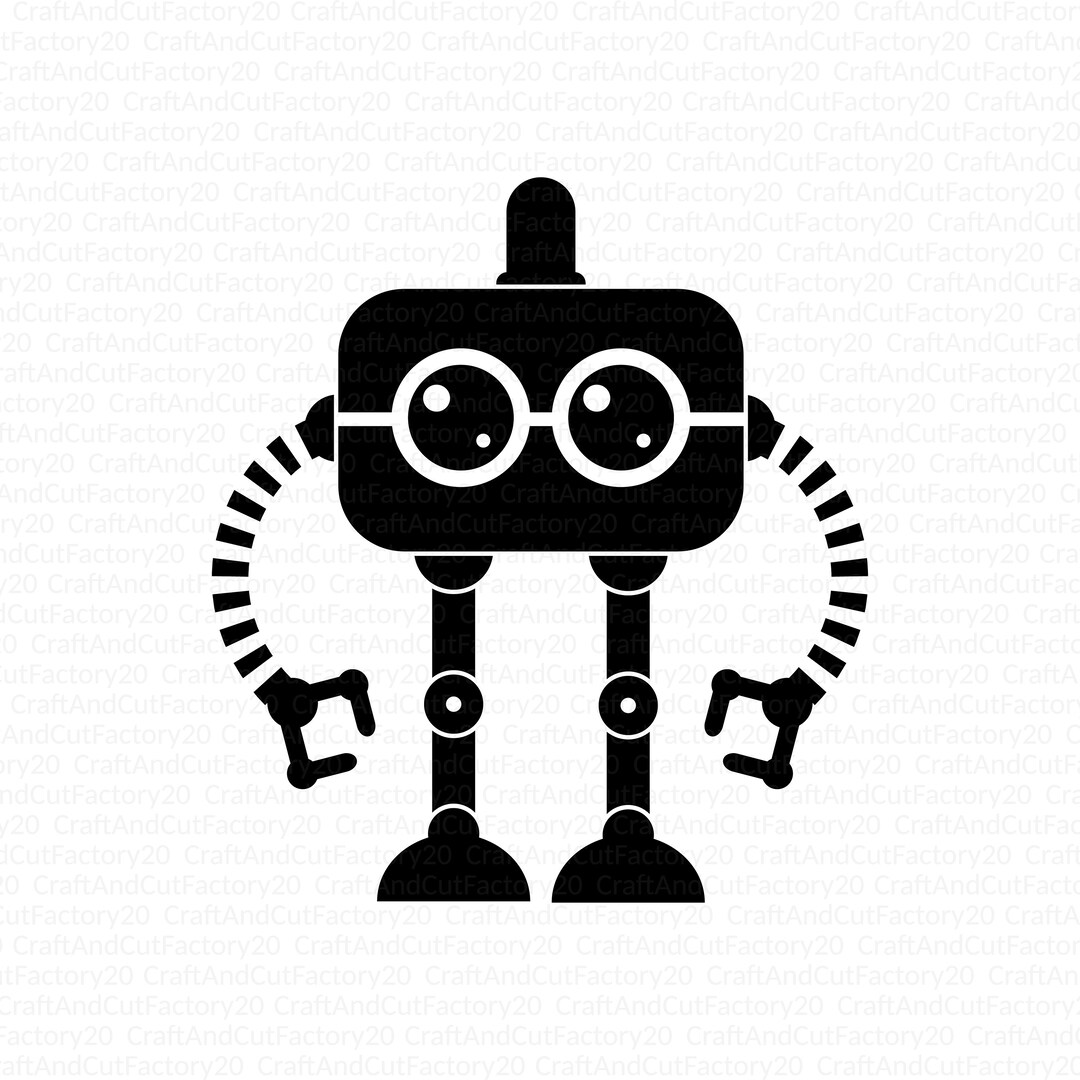 Robot SVG. Android Cutting File. Vintage Cyborg Cut File. Instant ...