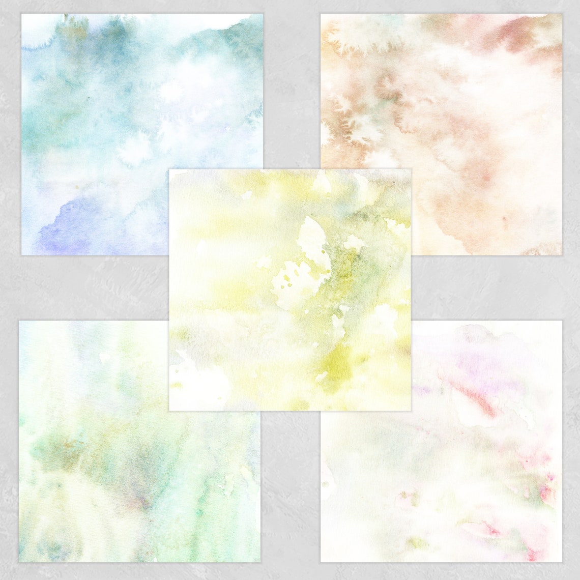 Watercolor Digital Paper 61 Watercolor Textures Watercolor - Etsy