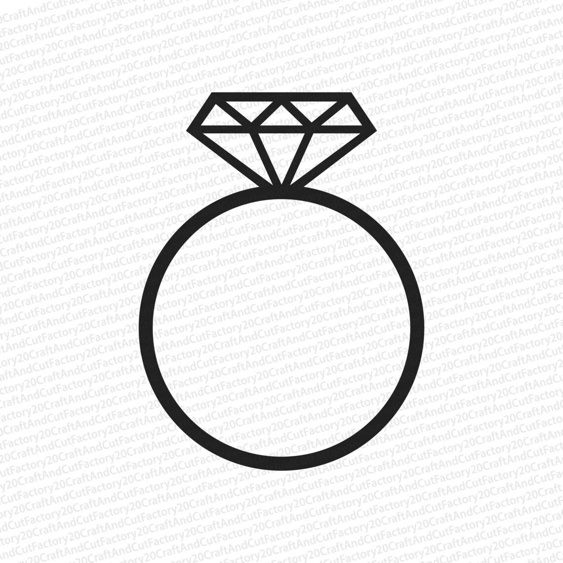 Diamond Ring SVG. Wedding Ring Cutting File. Cut File. Engagement Ring ...