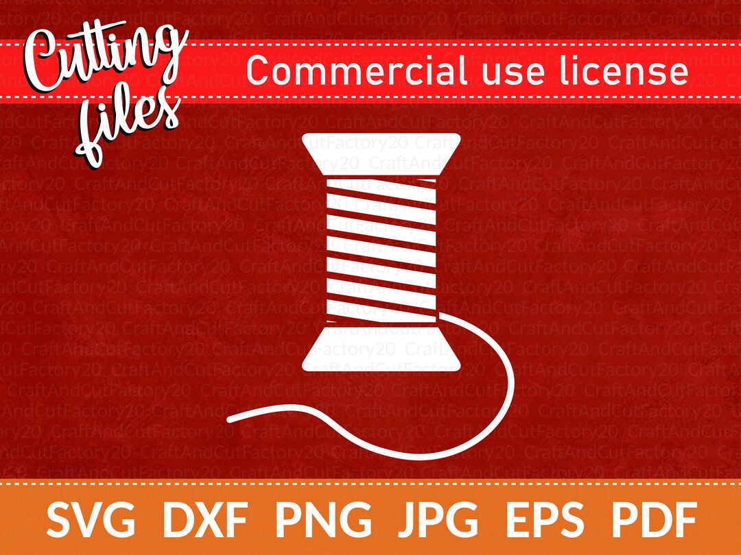 Seamstress Thread Bobbin SVG. Clipart Vector. Tailor Cutting File ...