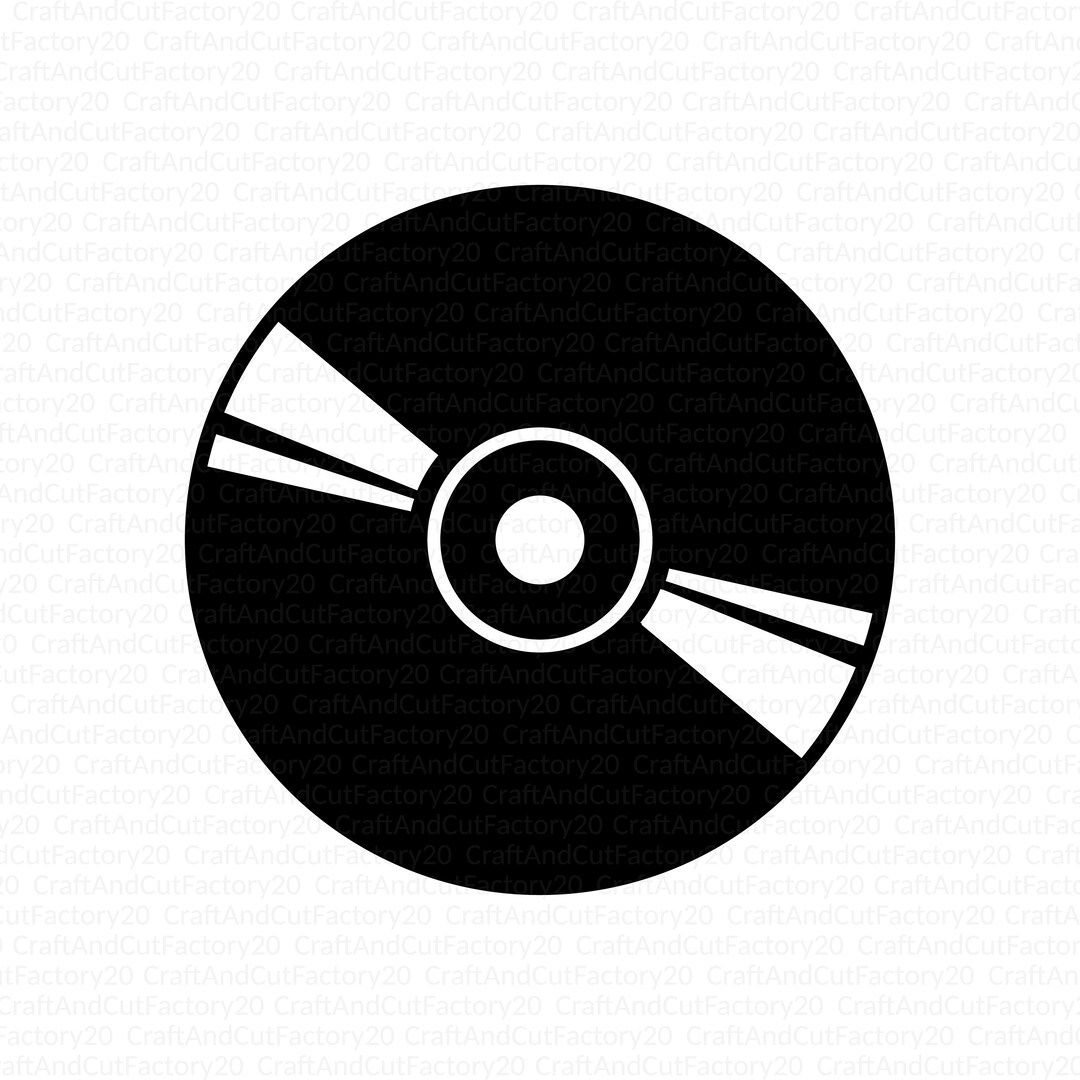 Music Compact Disc SVG. Disc Cutting File. Vintage Cut File. Instant ...