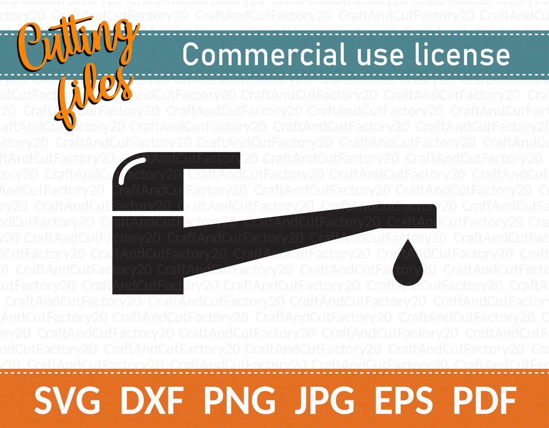 Faucet With Dripping Water Svg. Clean. Faucet Svg, Plumber SVG, Faucet ...