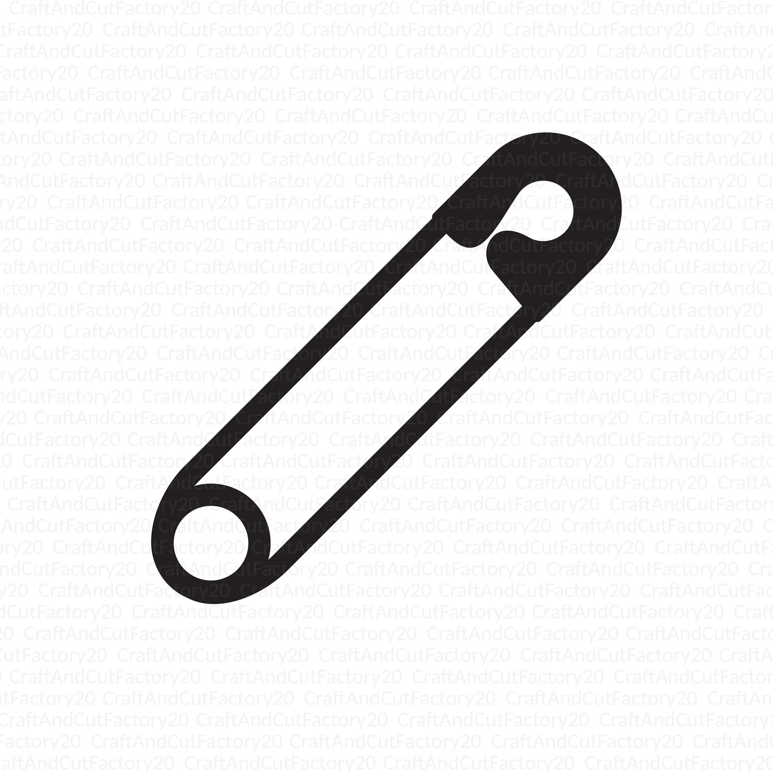 Seamstress Safety Pin. Clasp Tool Safe Fastener SVG. Tailor Cutting ...