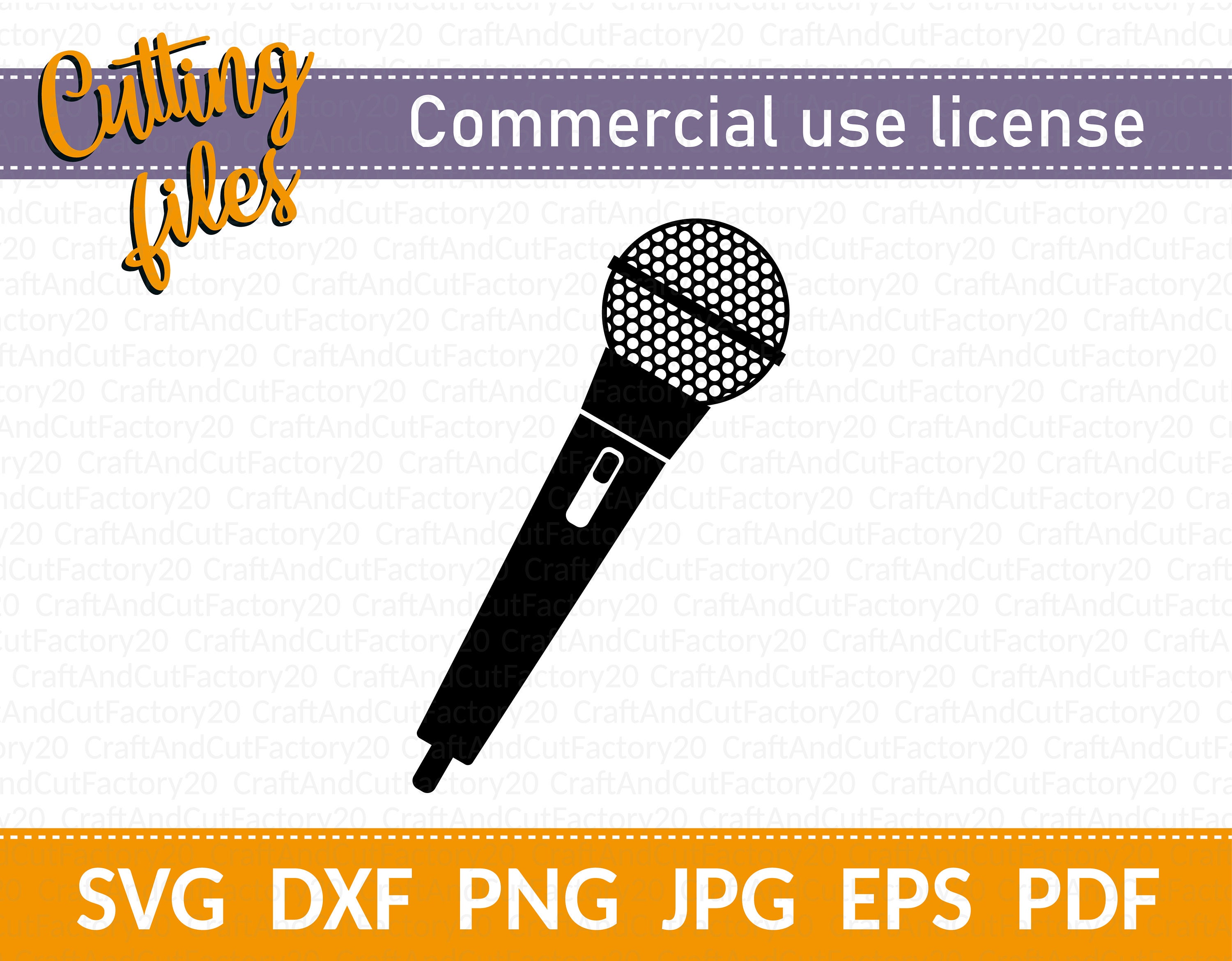 Microphone SVG. Music Cutting File. Vintage Cut File. Instant Download ...