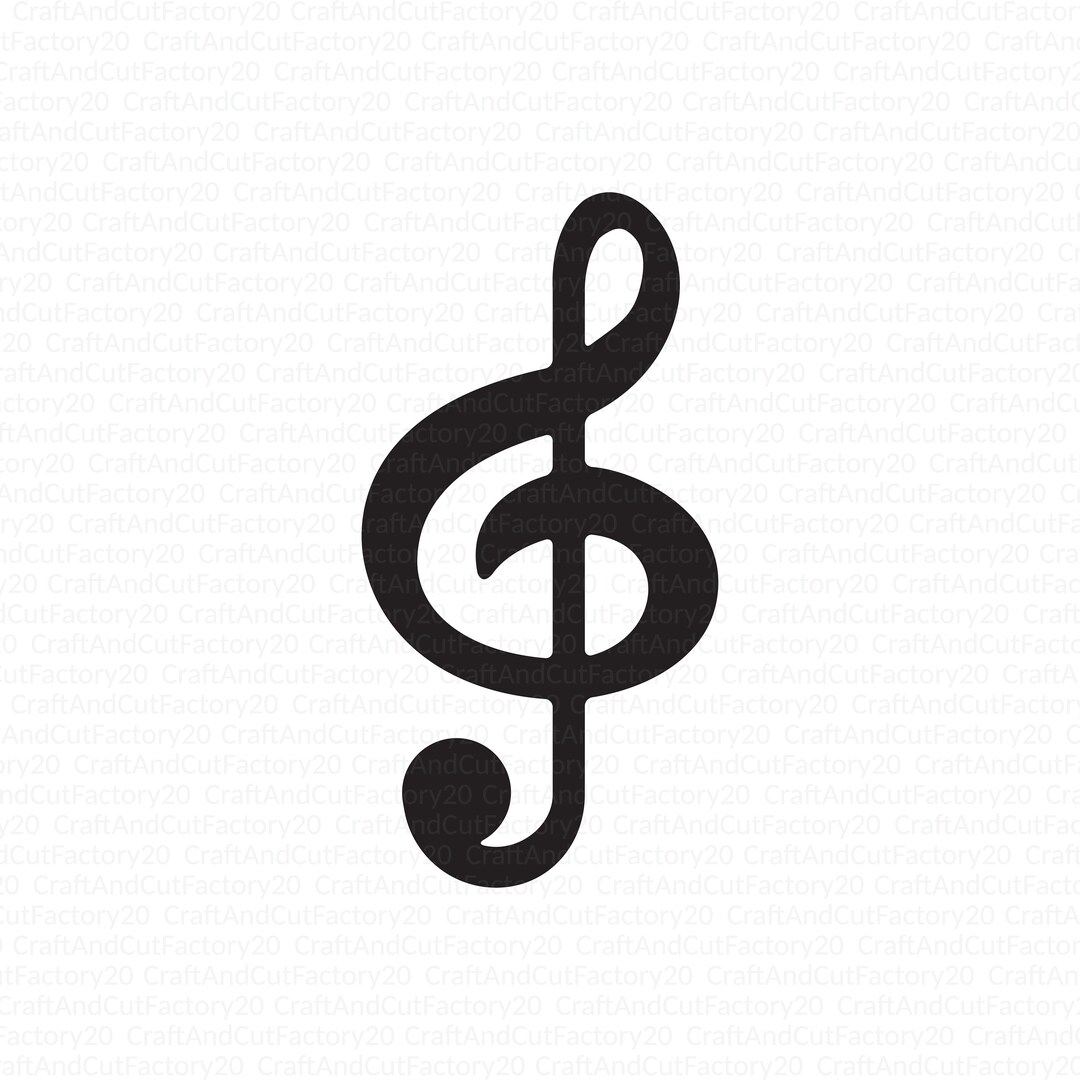 Treble Clef Vinyl SVG. Music Cutting File. Note Cut File. Clipart ...