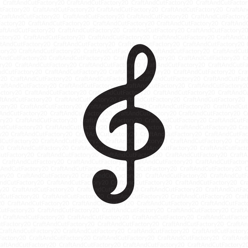 Treble Clef Vinyl SVG. Music Cutting File. Note Cut File. Clipart ...
