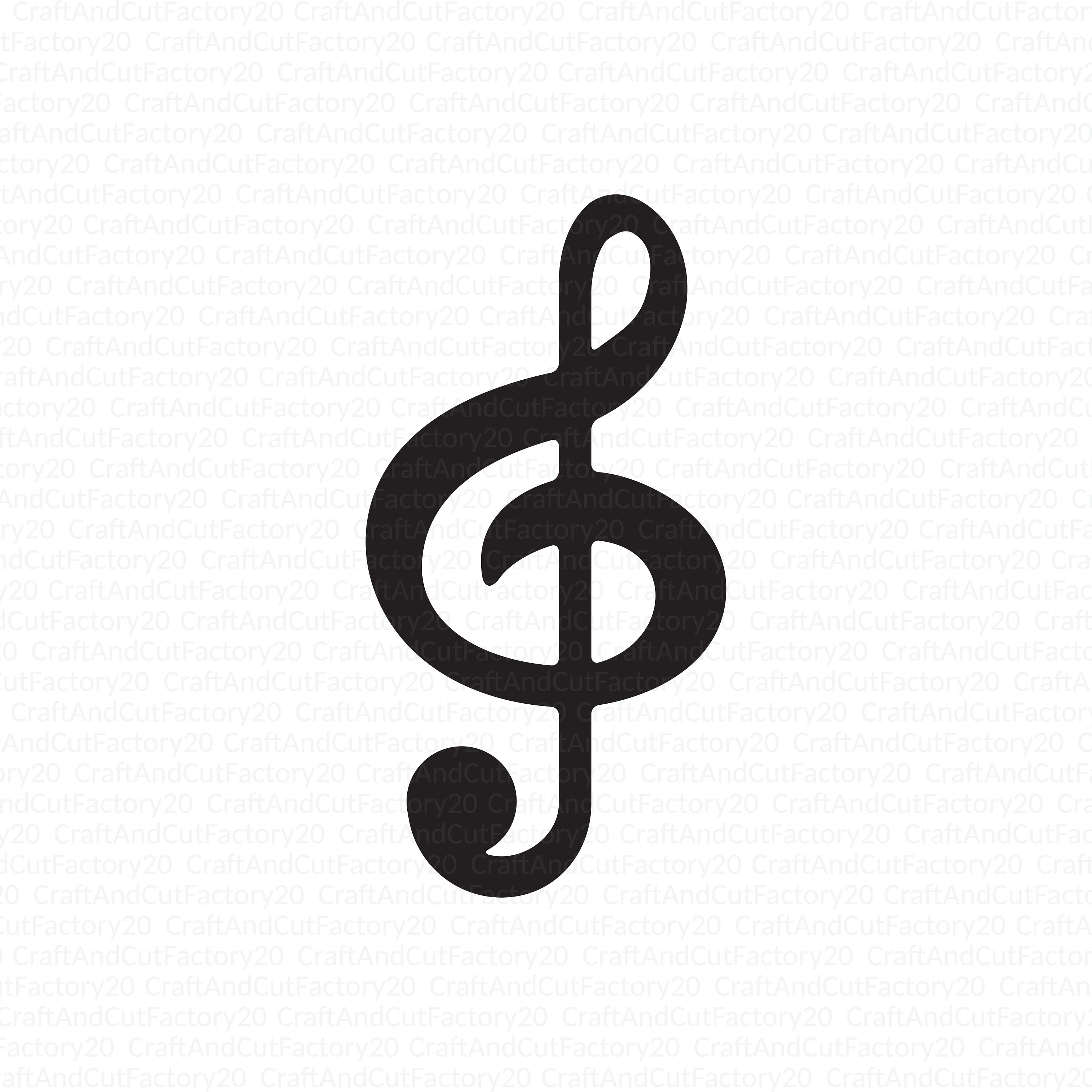Treble Clef Vinyl SVG. Music Cutting File. Note Cut File. Clipart ...