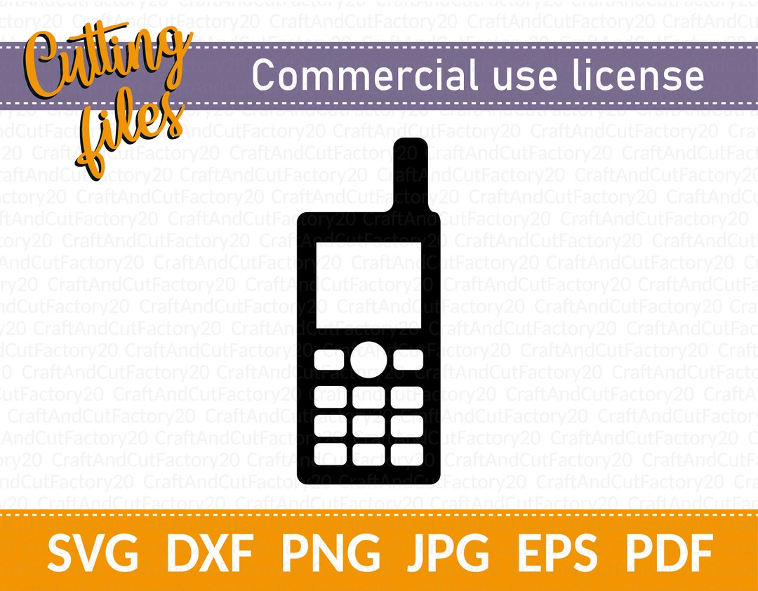 Retro Mobile Phone SVG. Cell Phone Cutting File. Laser Cut File ...