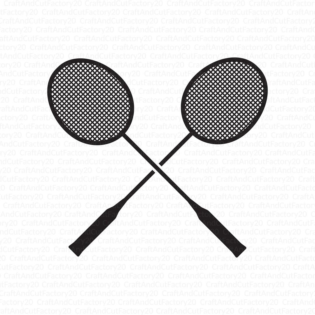 Badminton Racquet SVG. Sports Inventory Cutting File. Badminton Game ...