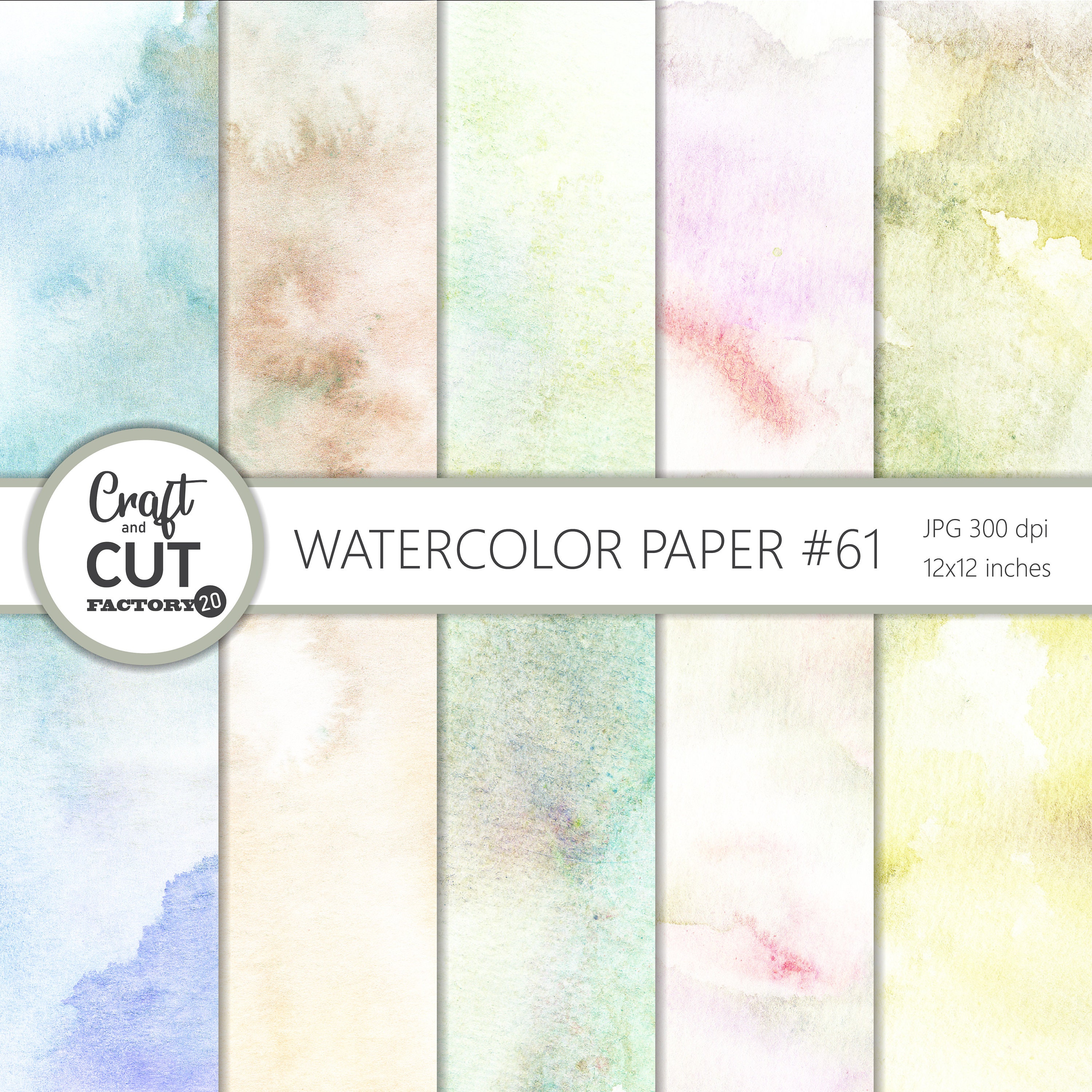 Watercolor Digital Paper 61, Watercolor Textures, Watercolor ...