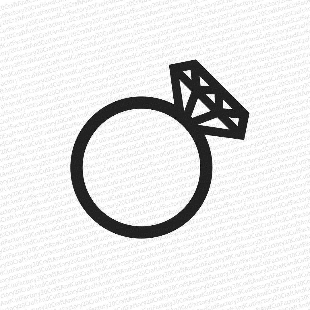 Diamond Ring SVG. Wedding Ring Cutting File. Cut File. Engagement Ring ...