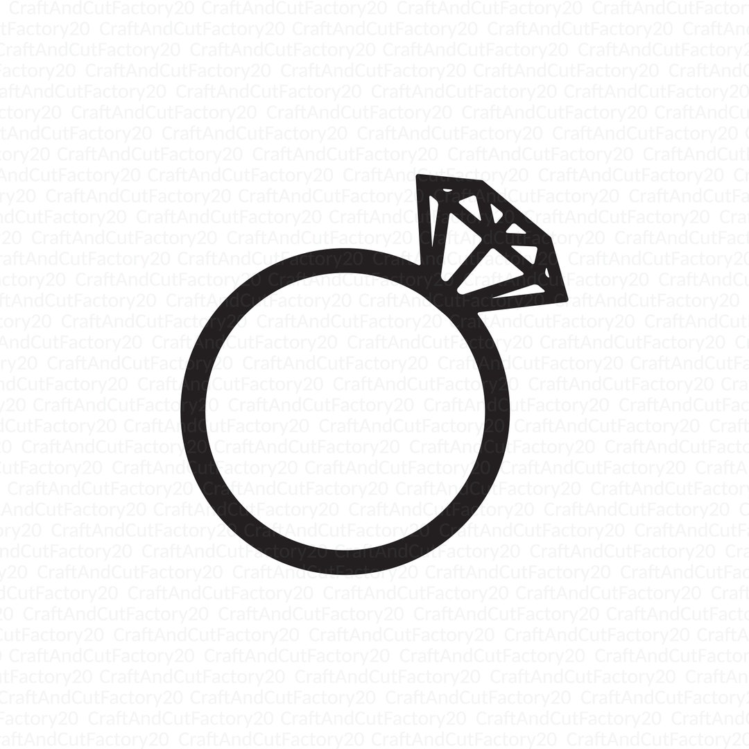 Diamond Ring SVG. Wedding Ring Cutting File. Cut File. Engagement Ring ...