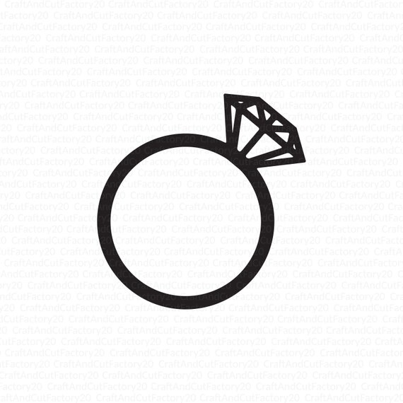 Diamond Ring Svg Wedding Ring Cutting File Cut File Etsy Australia