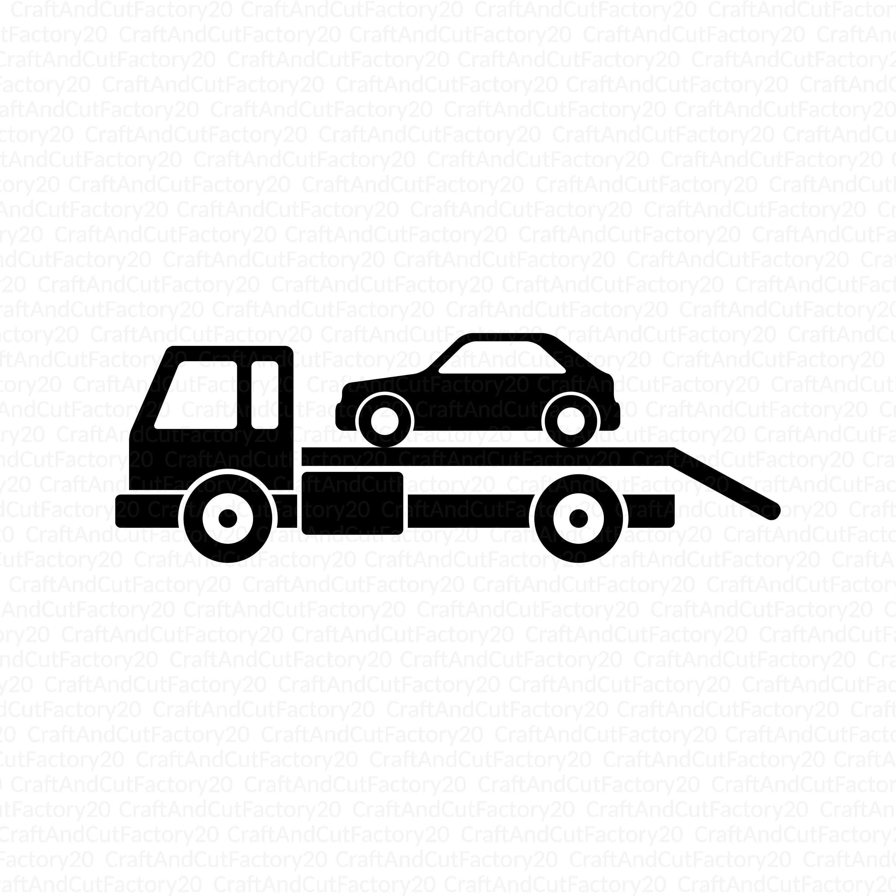 Towing Truck SVG. Tow Sign Cutting File. Cut File. Car Service Icon ...