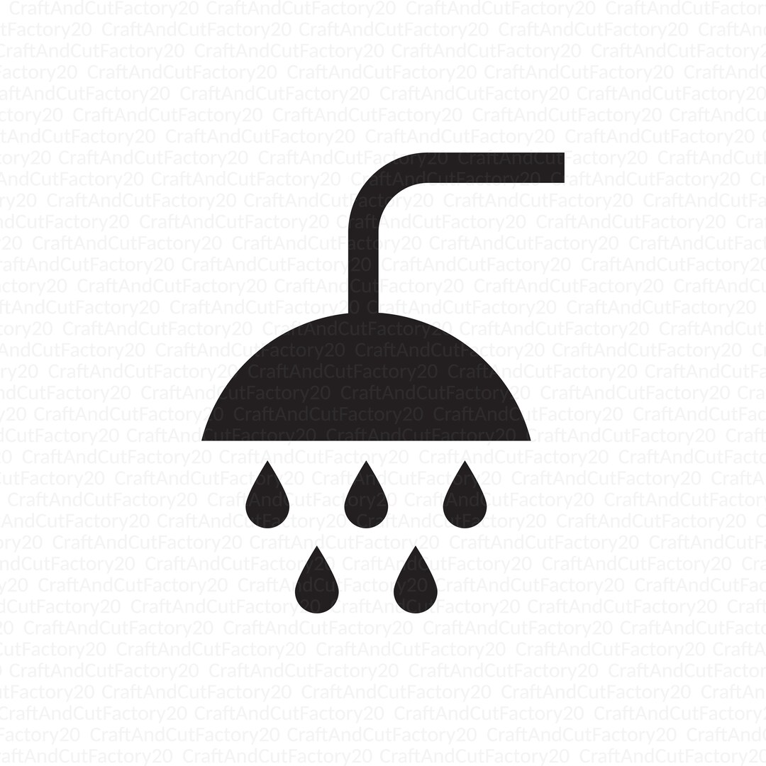 Shower With Dripping Water Svg. Shower Head Svg. Shower Head Clipart ...