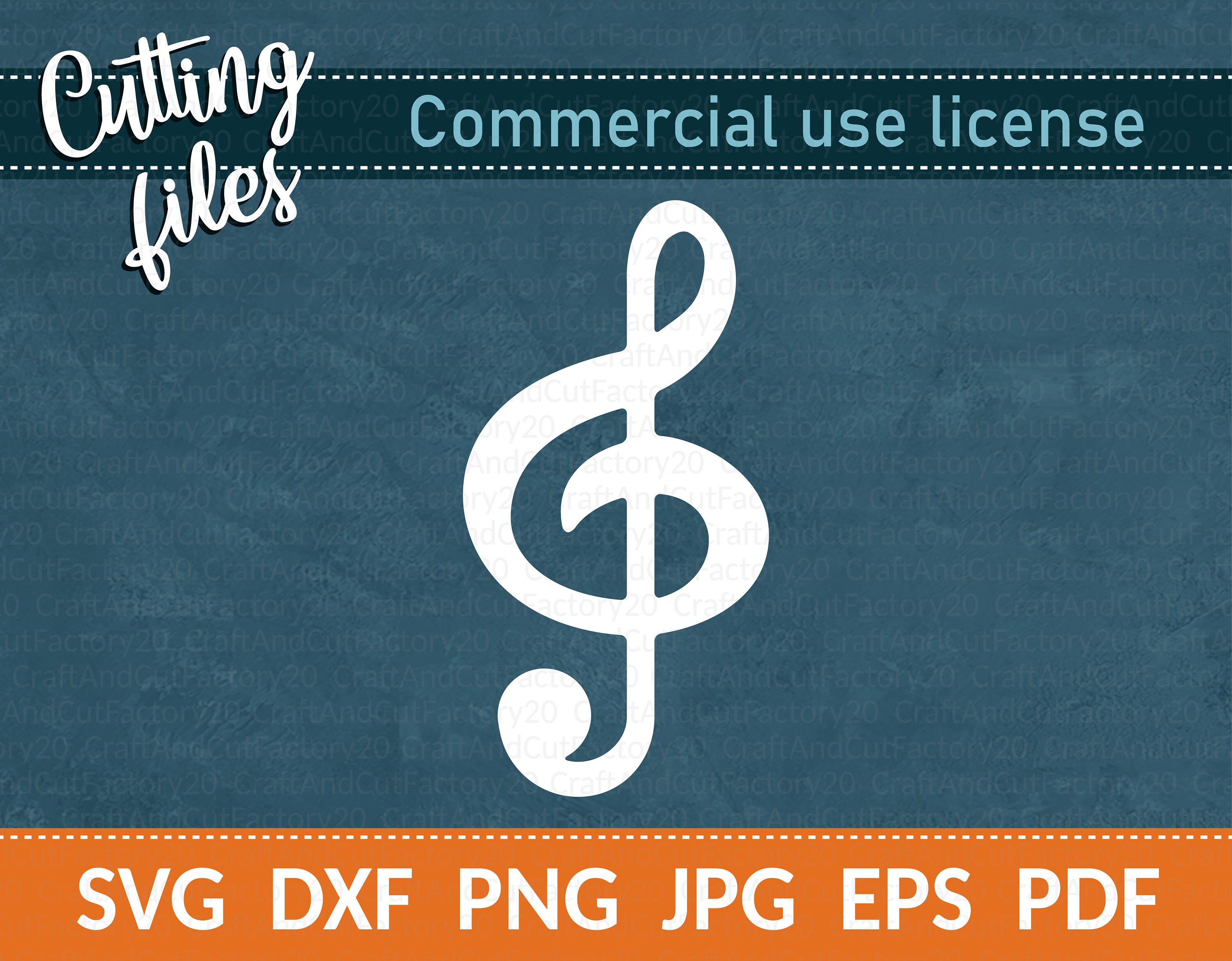 Treble Clef Vinyl SVG. Music Cutting File. Note Cut File. Clipart ...