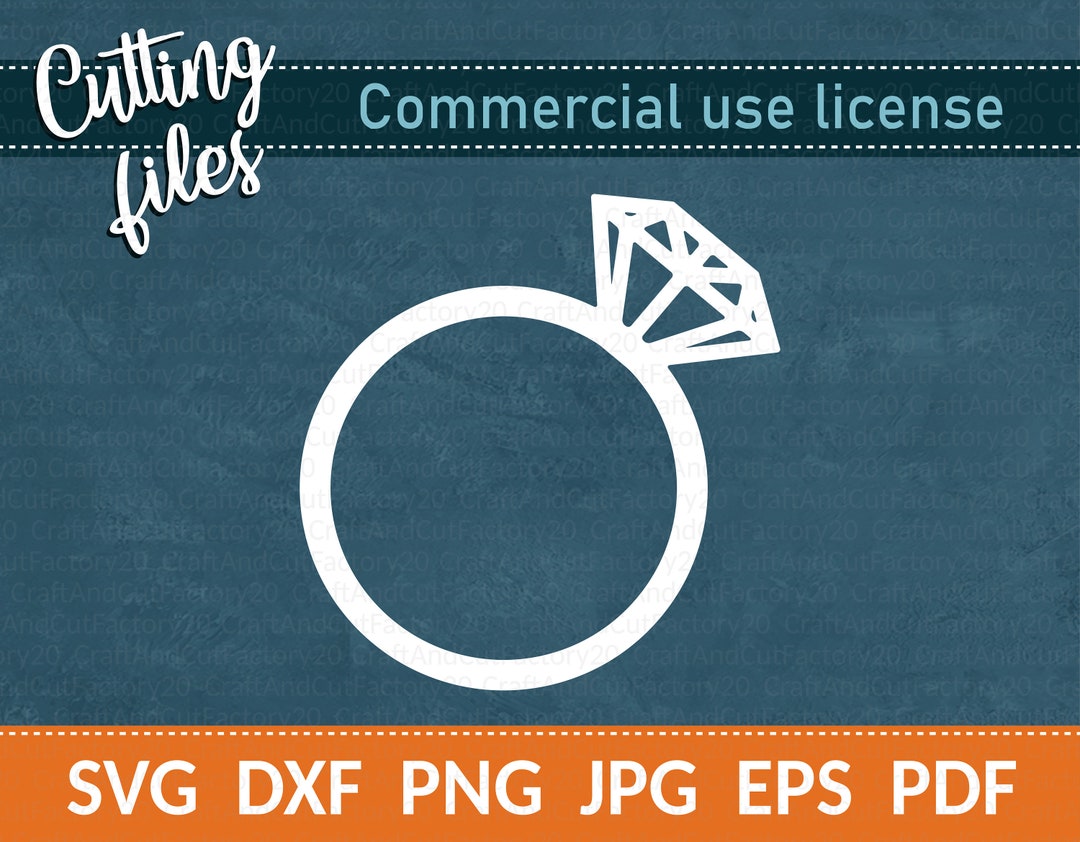 Diamond Ring SVG. Wedding Ring Cutting File. Cut File. Engagement Ring ...