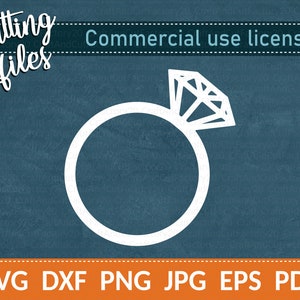 Diamond Ring SVG. Wedding Ring Cutting File. Cut File. Engagement Ring ...