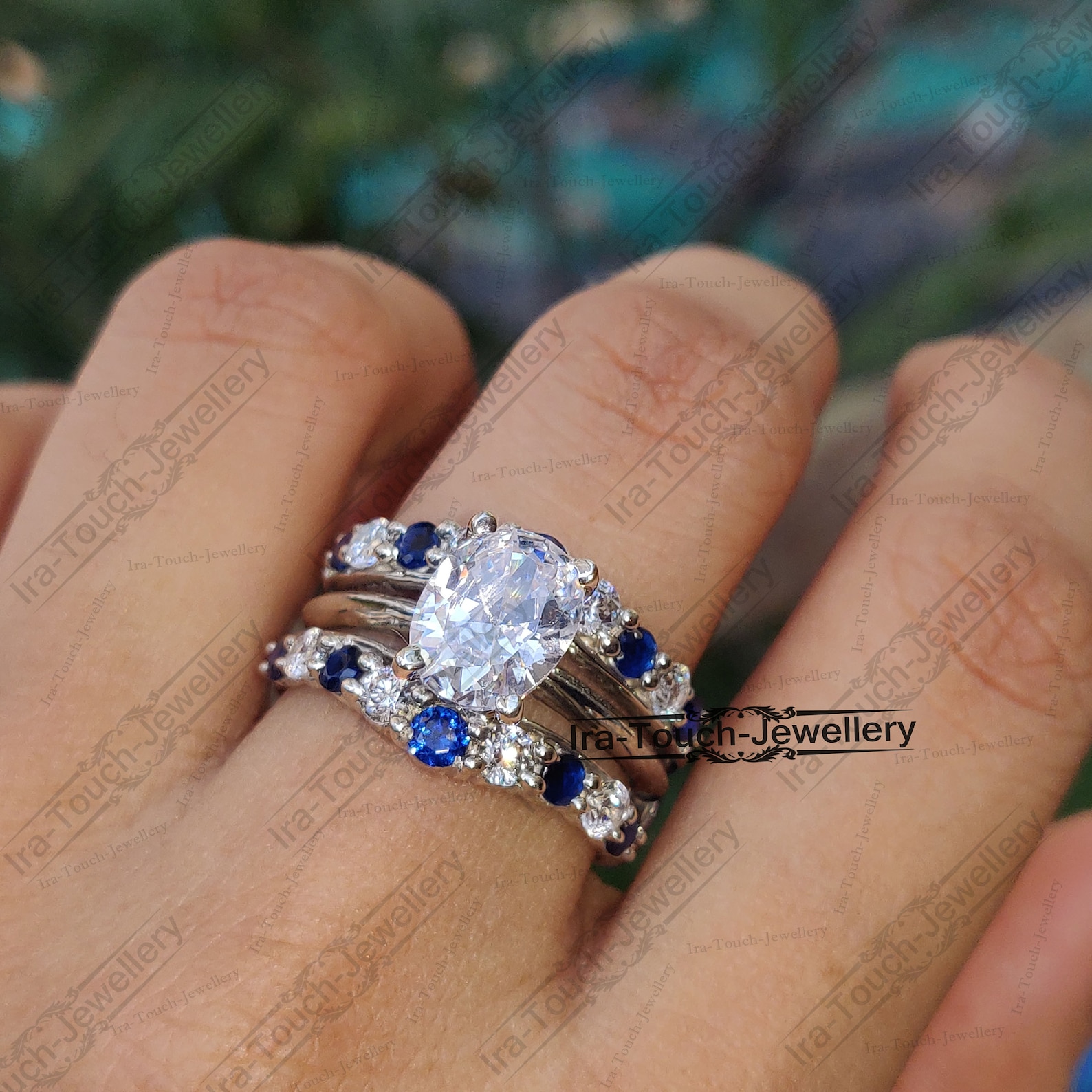 Sapphire Diamond Enhancer Ring Guard Wraps for Ring Enhancer Wrap Ring ...