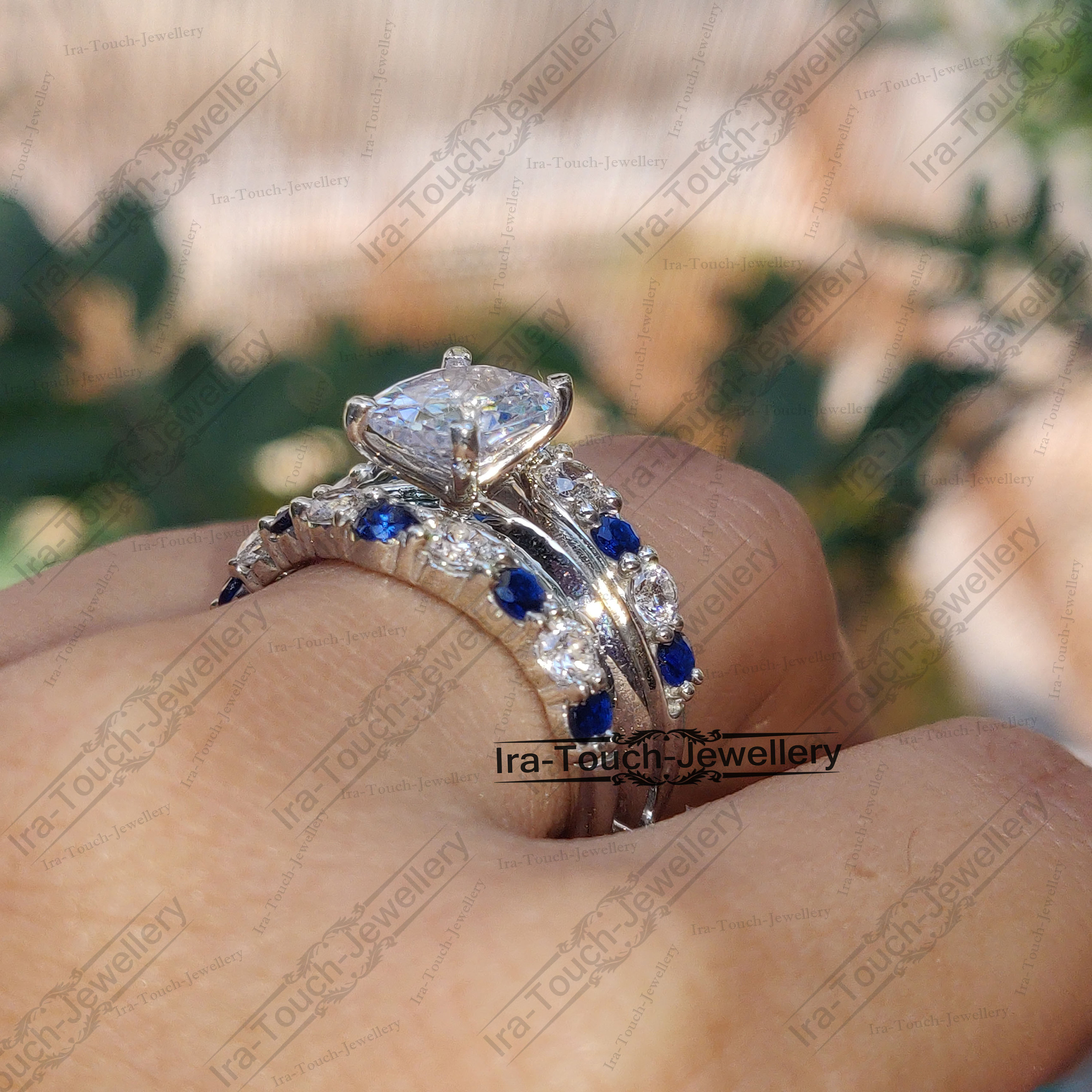 Sapphire Diamond Enhancer Ring Guard Wraps for Ring Enhancer Wrap Ring ...