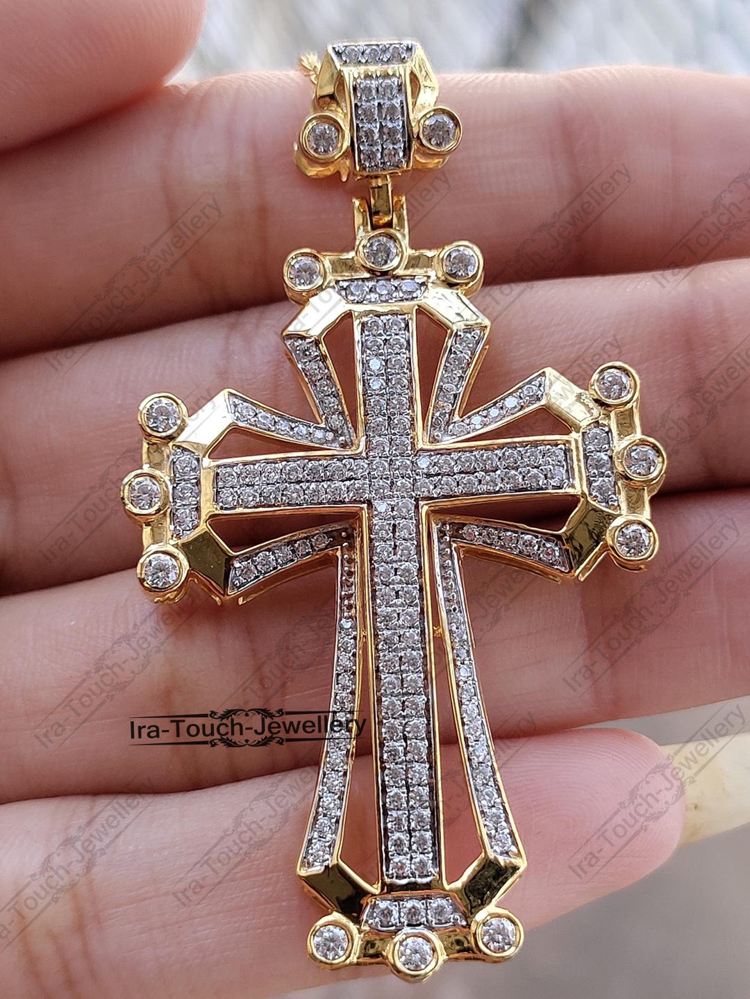 2.00 CT Diamond Cross Pendant for Women, Christian Faith Pendant, Gift ...